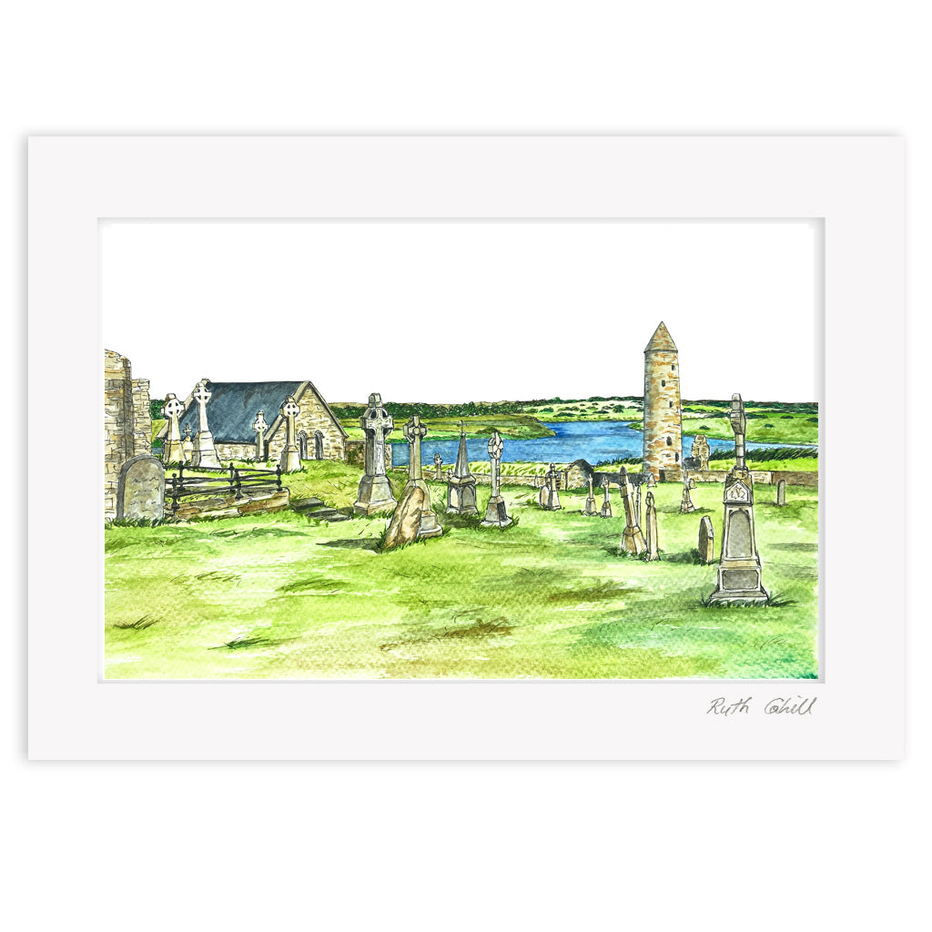 Clonmacnoise Print – Duck Blue