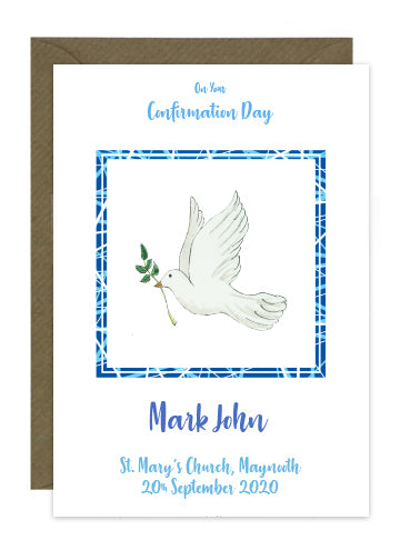 Confirmation Dove Template On Your Confirmation Single Card ED50929A