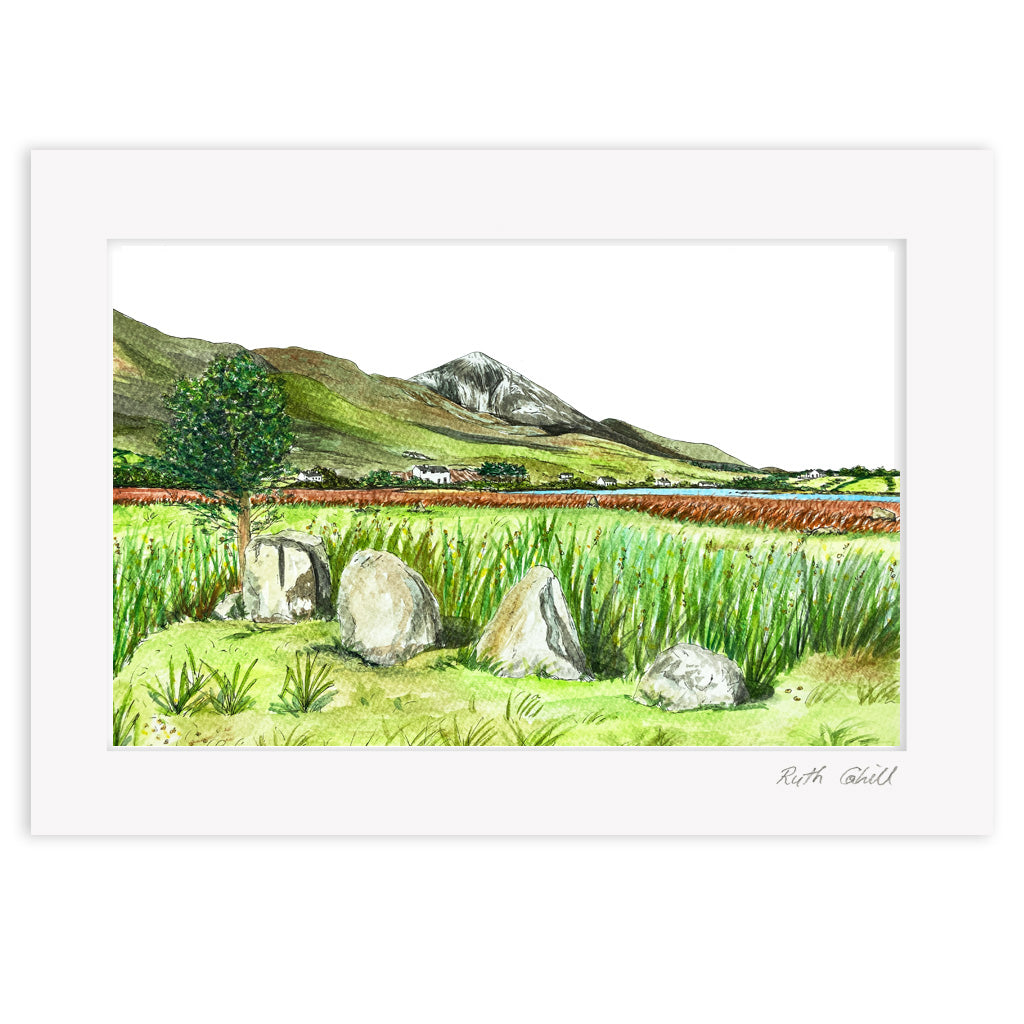 Croagh Patrick Print – Duck Blue