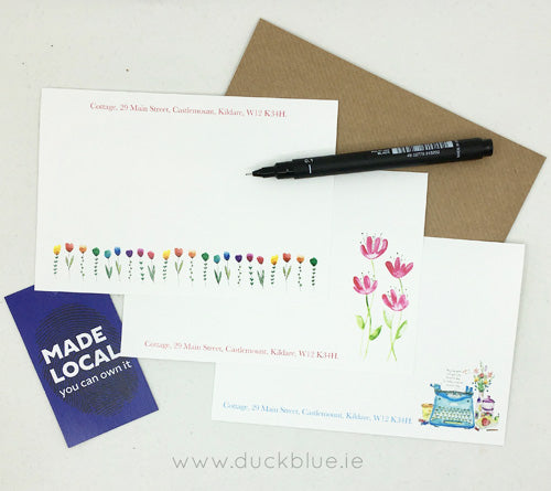 20 Notelets - Design Yourself – Duck Blue