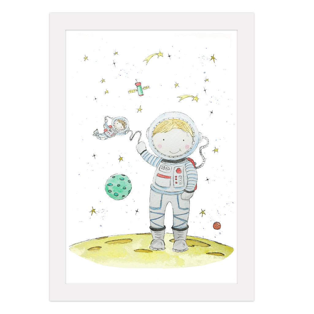 Spaceman Print – Duck Blue